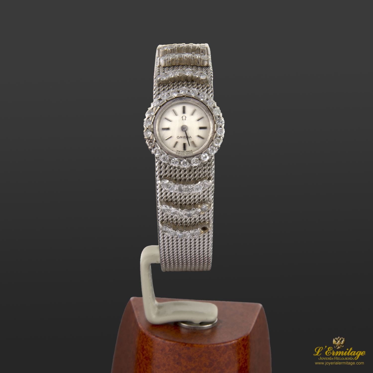 Reloj Omega Señora Oro Blanco Brillantes. Cuerda Manual. Oro Blanco ...