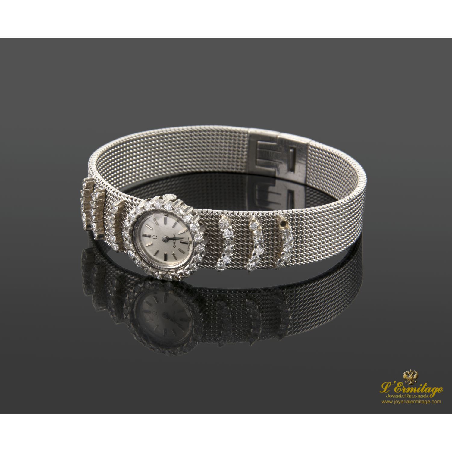 Reloj Omega Señora Oro Blanco Brillantes. Cuerda Manual. Oro Blanco ...