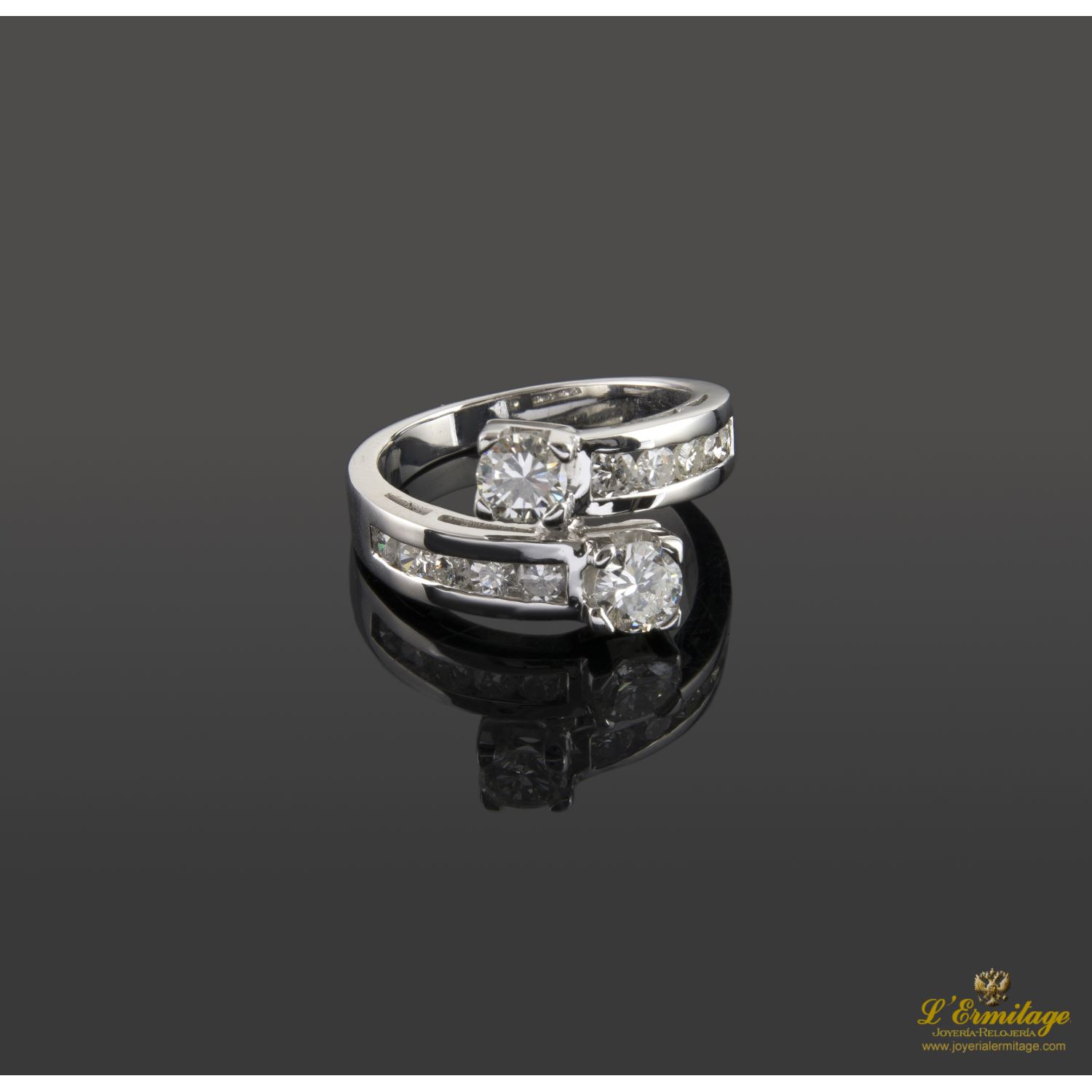 Venta > anillo tu y yo antiguo > en stock